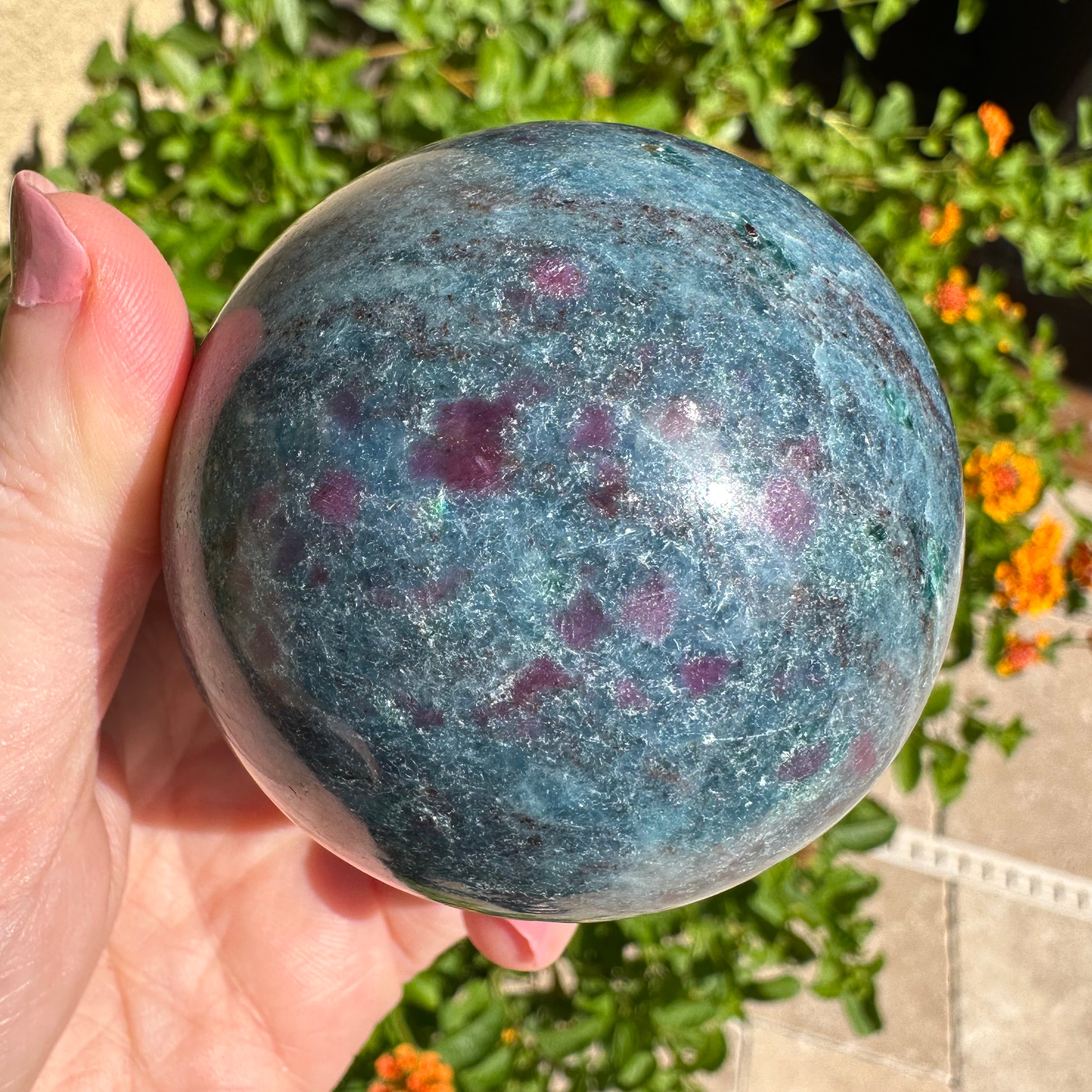 Ruby Kyanite Crystal Sphere – Luscious Earth Creation